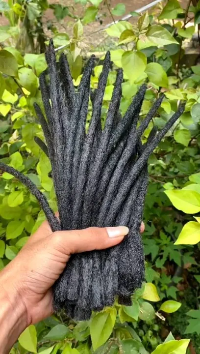 Rambut gimbal sintetis hitam /rambut sambung / dreadlock gimbal panjang ...