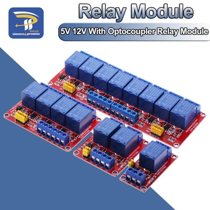 1/2/4 Channel 5V 12V Relay Module Board Shield 8 Way With Optocoupler ...