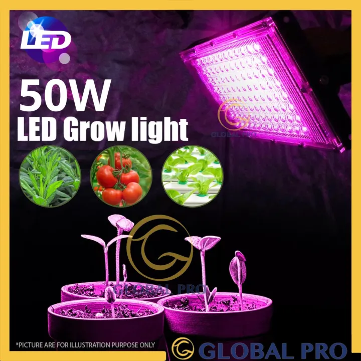 50W LED GROW LIGHT Indoor Plant Light Hydroponic Greenhouse Flood Light ...