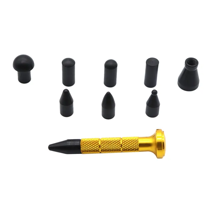 Car Body Paintless Dent Kits Aluminum Dent Repair Pen with 9 Rubber ...