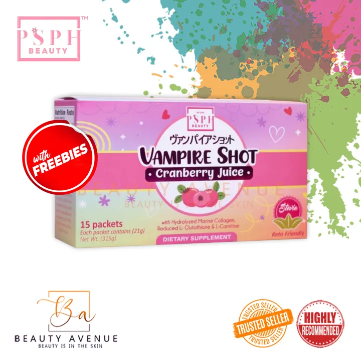 Vampire Shot Cranberry Juice PSPH Beauty 15 sachets (with Freebies ...