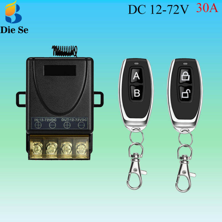 (Buy Set, Give a remote)Diese DC 12V 24V 36V 48V 72V 1Ch 30A Wireless ...