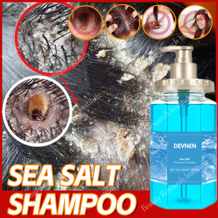 DEVNEN Sea Salt Anti Dandruff Shampoo 500ML for Men & Women Lasting ...