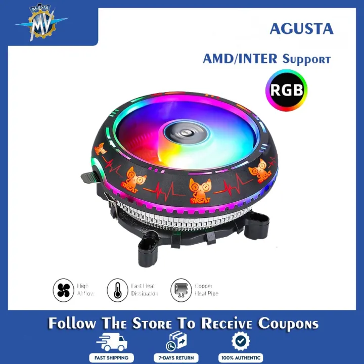 RGB AMD/Intel CPU Cooler Computer Case CPU Fan CPU Radiator CPU ...