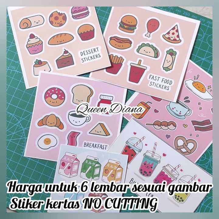 isi 6 lembar Stiker label sticker hp laptop sticker hiasan NO CUTTING ...