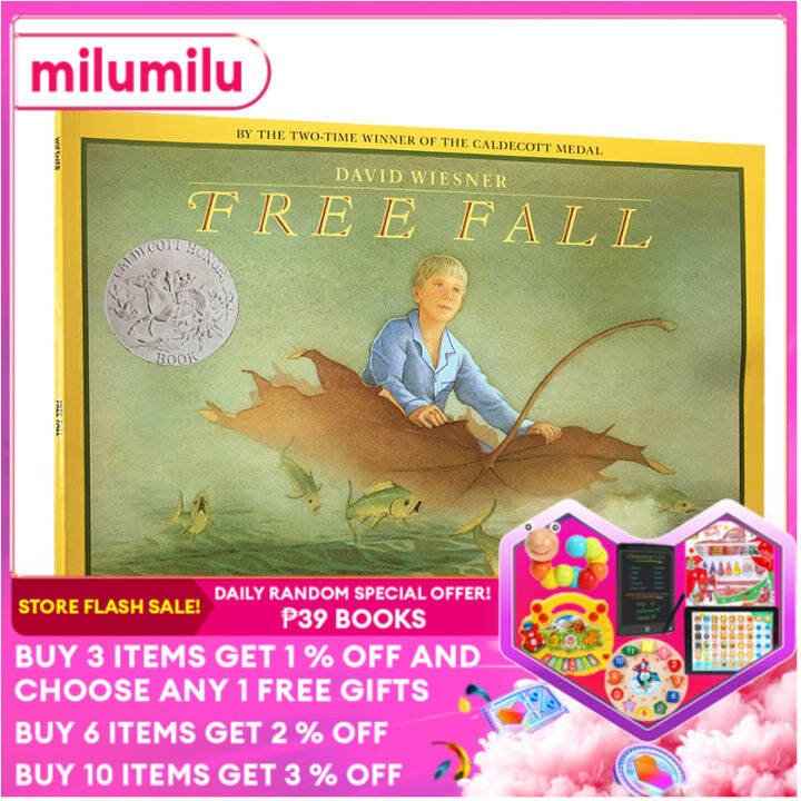 milu Free Fall Caldecott Medal David Wiesner Paperback Picture Book ...