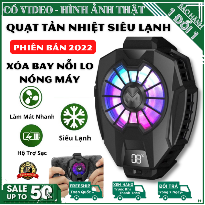 Quạt Tản Nhiệt điện Thoại Memo Dl05 Bản Nâng Cấp 2022 Làm Mát Bằng Sò