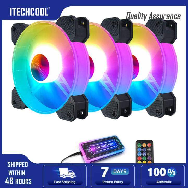 COOLMOON 120mm RGB Cooling Fan Desktop Chassis Case Gorgeous Quiet ...