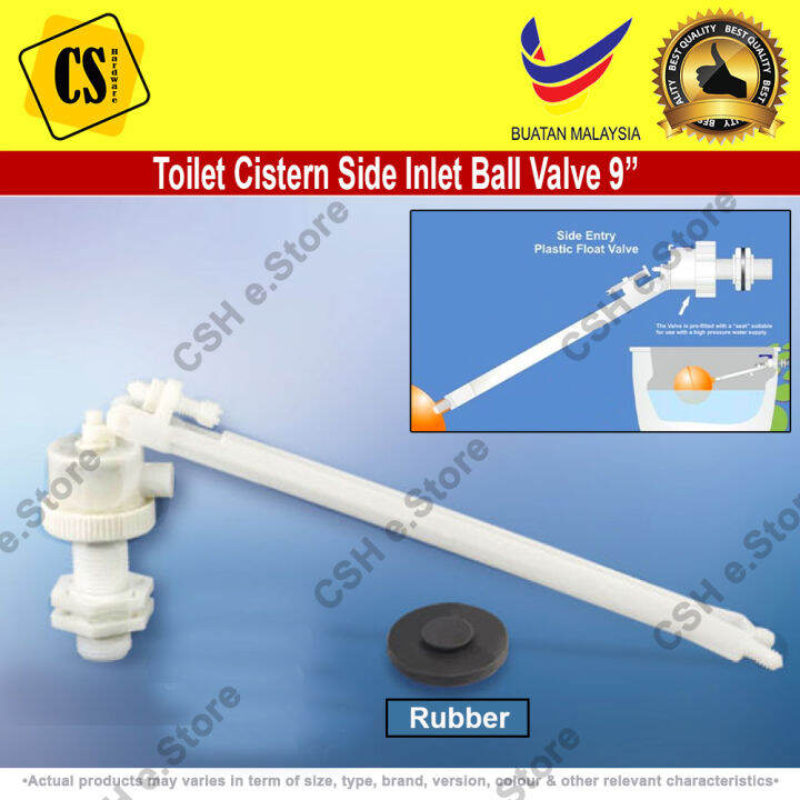 TOILET PVC CISTERN FLOAT BALL VALVE SIDE INLET 1/2" | Lazada