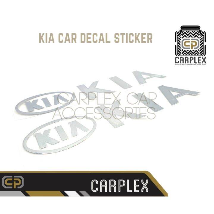 Kia Decal Sticker MATTE CHROME DECAL STICKER Personalized Logo ...