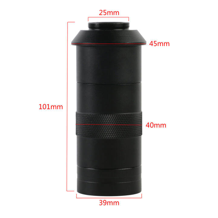 8X - 100X Adjustable Zoom C mount Lens Glass Magnification Eyepiece For ...