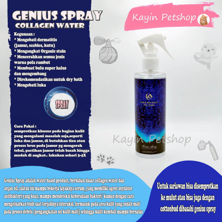 GENIUS SPRAY KUCING | Obat Jamur Kucing - Luka Sobek Kucing - Scabies ...