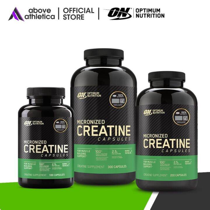 Optimum Nutrition Micronized Creatine Capsules 2500 Caps 100 Capsules ...