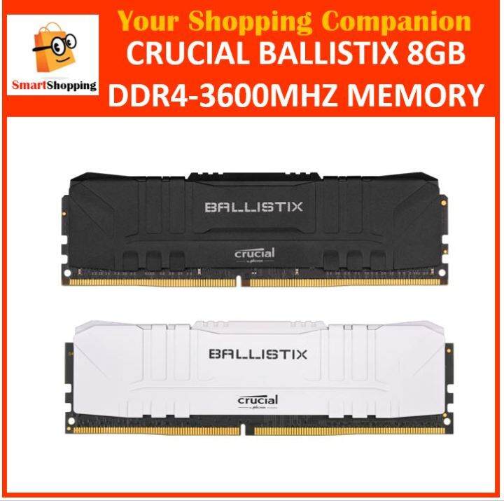 Crucial Ballistix 8GB DDR4-3600 Desktop Gaming Memory (BL8G36C16U4B ...