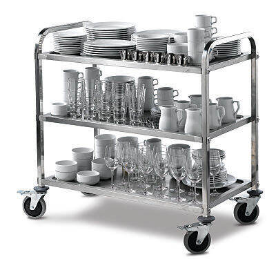 3 Tier Stainless Steel Restaurant Kitchen Service Trolley (Medium) / 3 ...