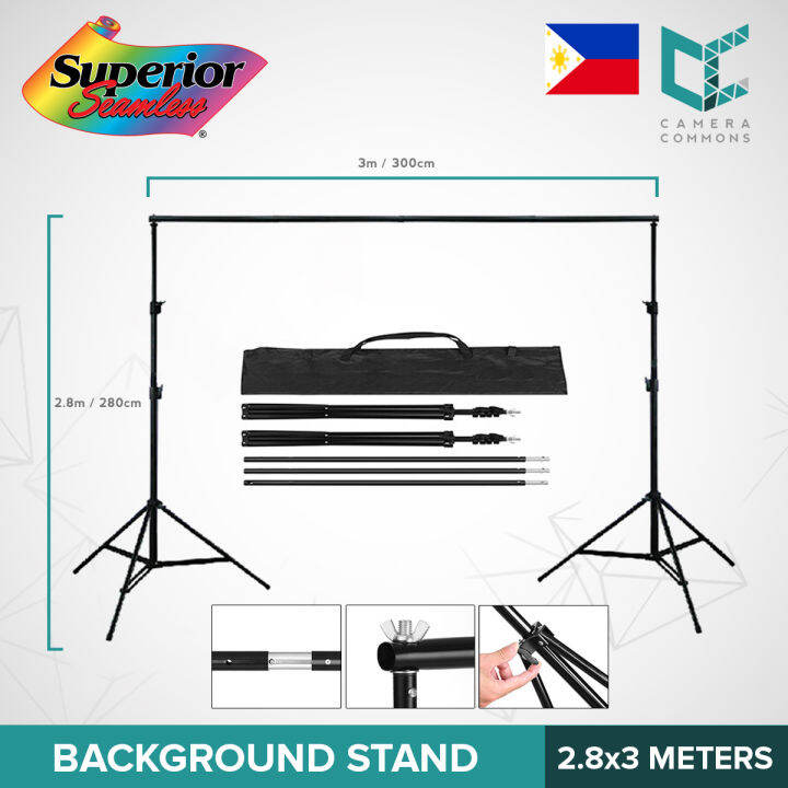 Background Stand 2.8m x 3m / 9.1 x 10ft with Carrying Bag Photography ...