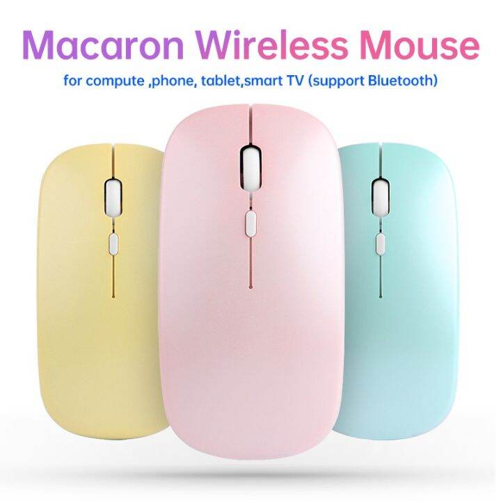Bt Macaron Color Wireless Bluetooth Mouse Usb Mice | Lazada PH