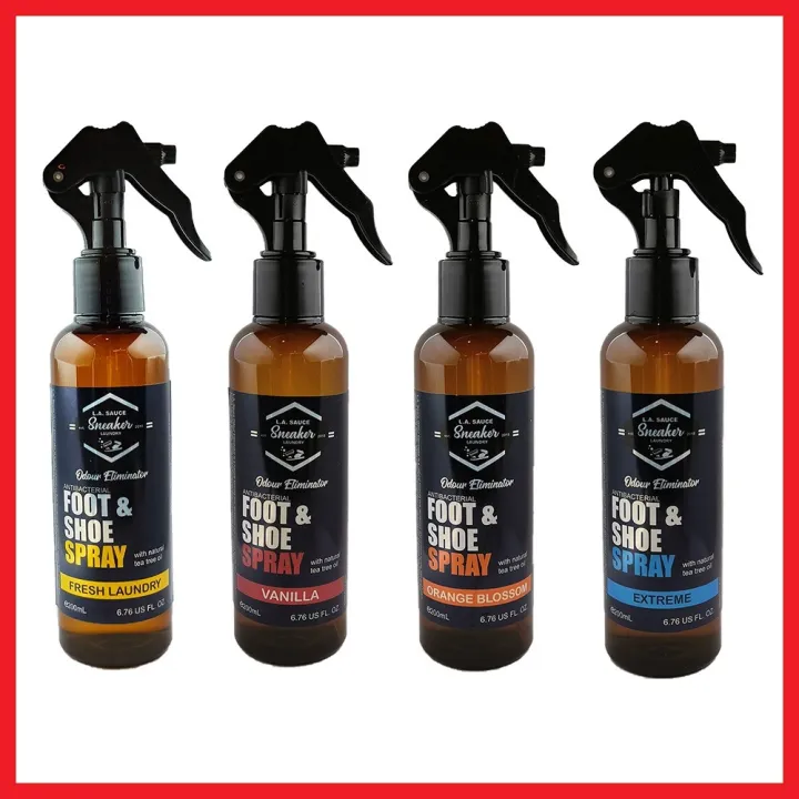 Foot Shoe Spray Odour Eliminator Antibacterial with Tea Tree Oil 200ml ...
