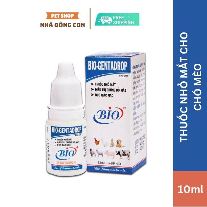 Dung Dịch Nhỏ Mắt Cho Chó Mèo Bio Genta Drop 10ml | Lazada.vn