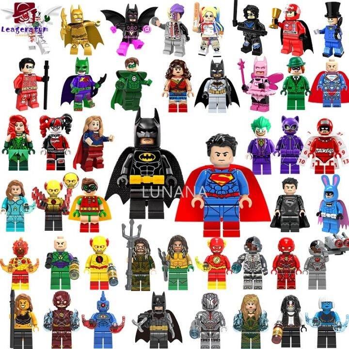 🔥100%จริง🔥Legos DC ซูเปอร์ฮีโร่ Minifigures แบทแมนซูเปอร์แมน Aquaman W Onder ผู้หญิงยุติธรรมลีก ...