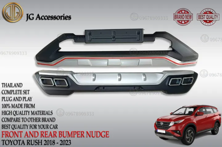 TOYOTA RUSH 2018 2019 2020 2021 FRONT AND REAR BUMPER NUDGE / FRONT AND ...