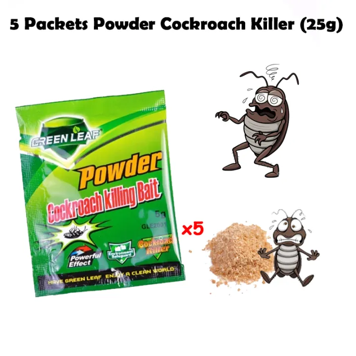 5 Packets Powder Cockroach Killer (1pkt = 45g) Cockroach Ants Effective ...