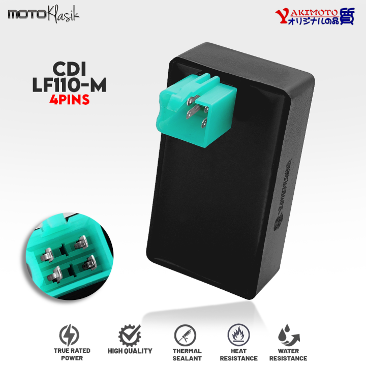 YAKIMOTO CDI FOR RUSI 110 / LF110 4 PINS STOCK SIZE CAPACITOR DISCHARGE IGNITION BOX FOR ...