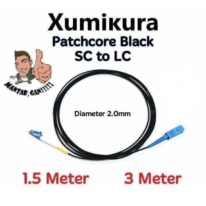 Patchcore Black Xumikura SC to LC Kualitas Premium - Patchcord Hitam SC to LC | Lazada Indonesia