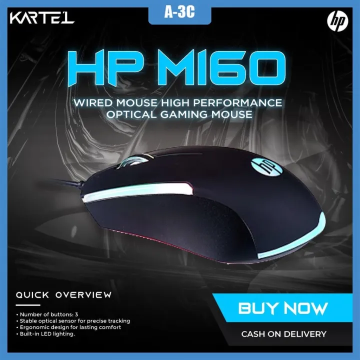 A-3C HP WIRED GAMING MOUSE LED MULTICORES (M160) | Lazada PH