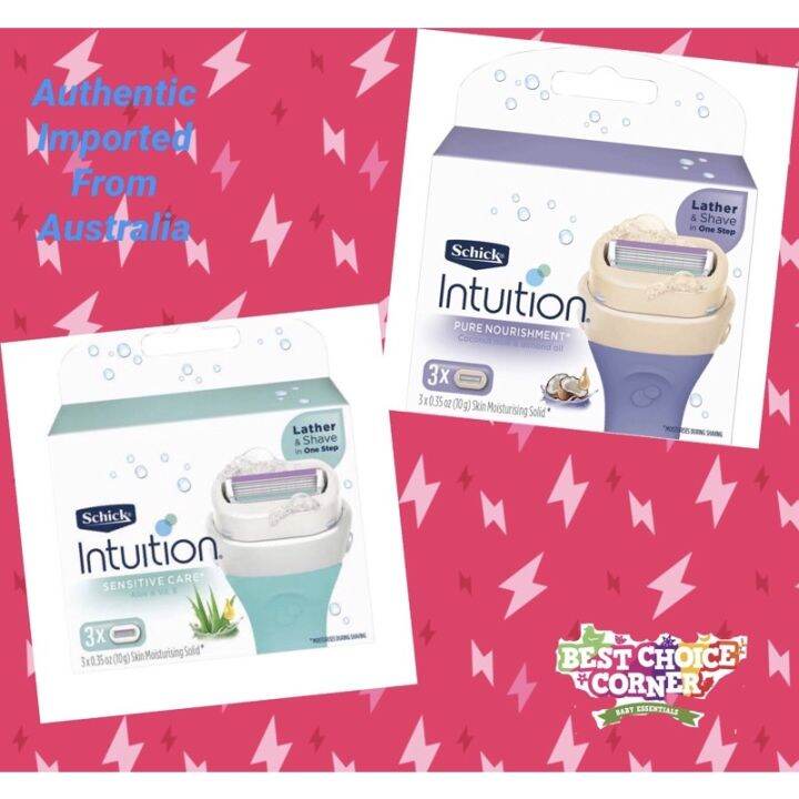 Schick Intuition Razor Pure Nourish / Sensitive Cartridges 3 pack ...
