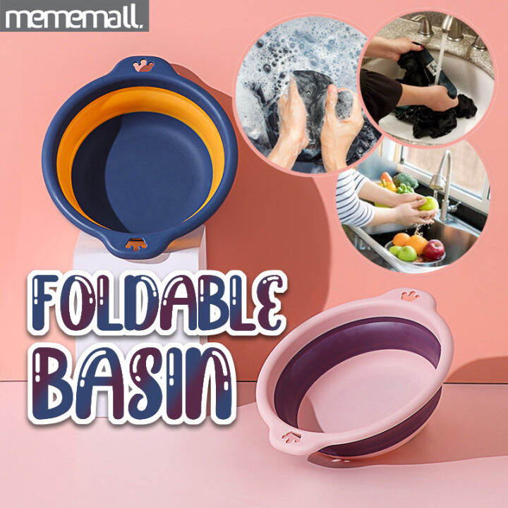 Multi-Functional Folding Basin With Hook Portable Outdoor Travel ...