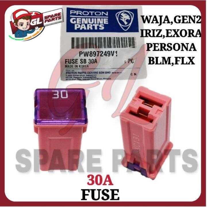 FUSE (30A)(ORIGINAL)(OEM) PROTON WAJA,GEN2,BLM,FLX,PERSONA,EXORA,PREVE ...