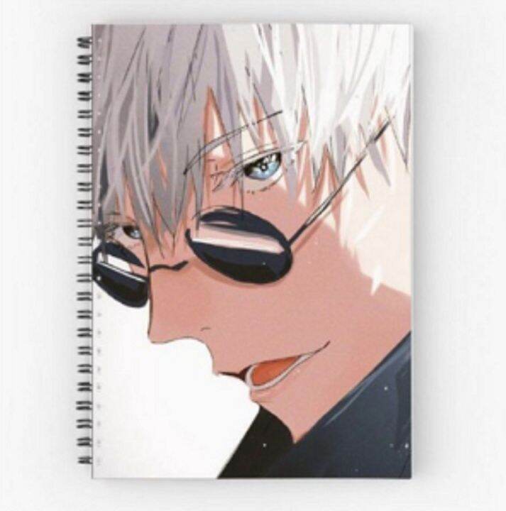 notebook spiral a5 gojo sataro anime buku catatan custom anime bergaris ...