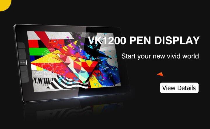 VEIKK VK1200 11.6นิ้ว IPS Pen Display Drawing Monitor เทคโนโลยีลามิเนต ...
