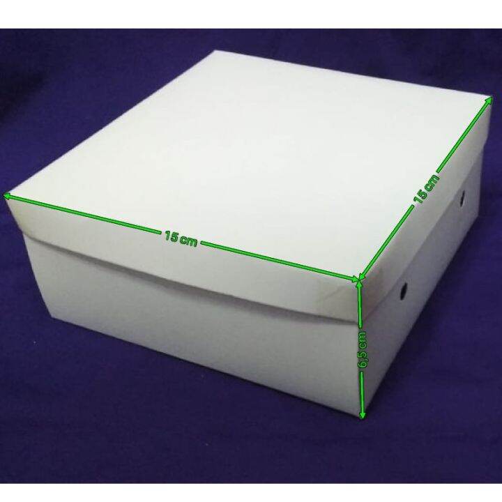 ( Kardus ) Dus Snack/Dus Nasi Polos Warna Putih Uk. 15 x 15 x 9 ...