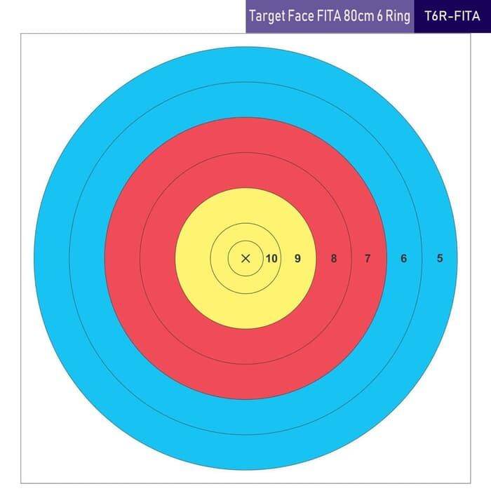 TARGET FACE FITA 80cm 6 RING Standar Turnamen Lomba Panahan Archery ...