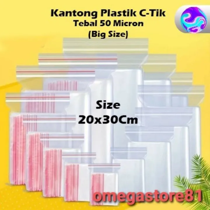 [isi 20] Plastik Klip Tebal Plastik Ziplock Cetik Ctik Bening