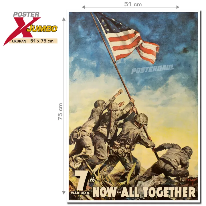 Hiasan Dinding - Poster XJumbo REPRODUKSI POSTER PERANG DUNIA 2 : IWO ...