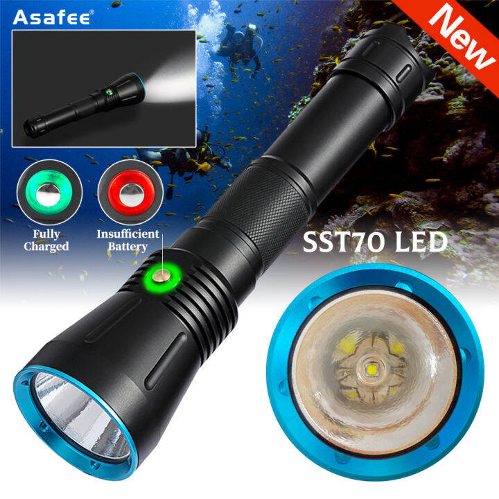 Asafee 10000LM DA16 XHP70.2 /SST70 LED Super Bright Powerful Diving ...