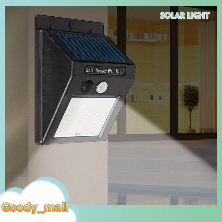 ไฟติดผนัง เซ็นเซอร์ ไฟโซล่าเซลล์ ไฟฉุกเฉิน Solar ใช้พลังงานแสงอาทิตย์ ไฟติดผนัง 20 LED 100 LED ...