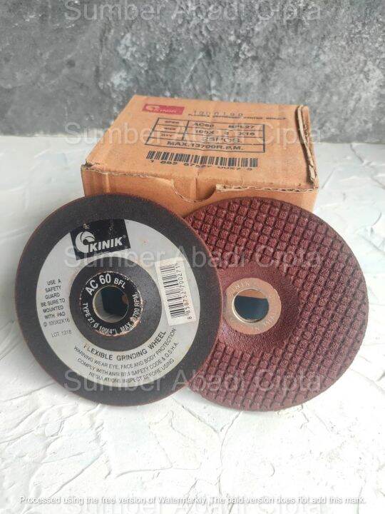 (1PCS) KINIK 4" AC60 Batu Gurinda Asah Poles Kaca Flexible Wheel AC 60 | Lazada Indonesia
