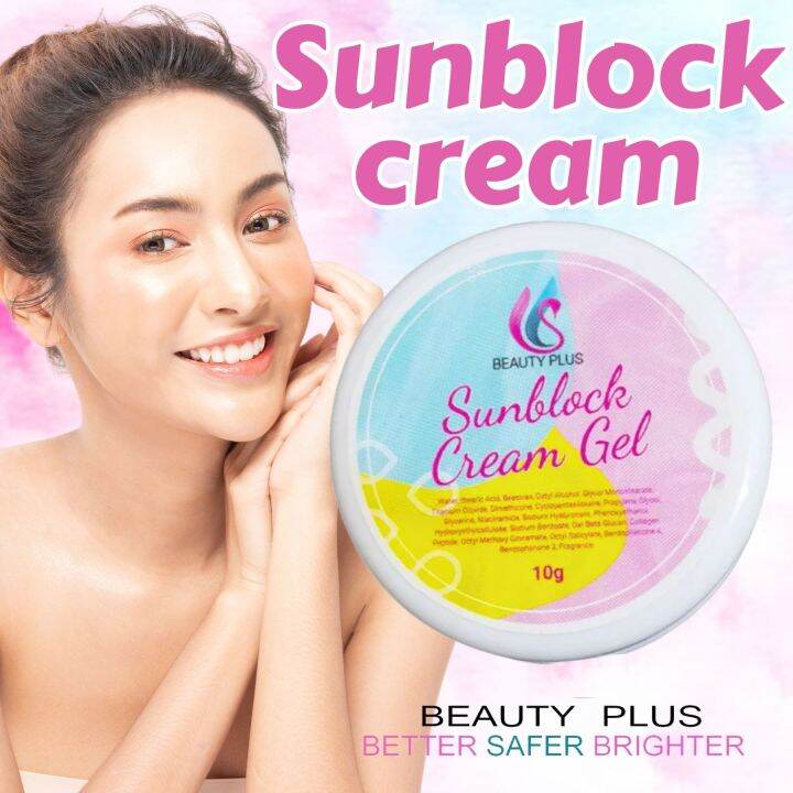 BEAUTY PLUS SUNBLOCK CREAM GEL 10G, Collagen face sunscreen ...