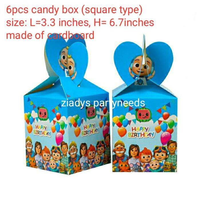 cocomelon candy box 6pcs square shape | Lazada PH