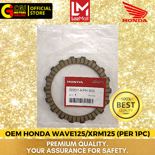 [ORIGINAL] HONDA Clutch Lining (per 1pc) for Wave125/XRM125 22201-KPH ...