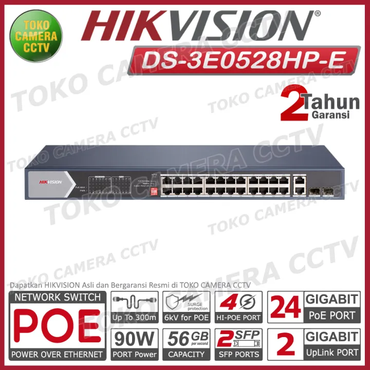 SWITCH POE 24 PORT GIGABIT HIKVISION DS-3E0528HP-E HIGH POWER | Lazada Indonesia