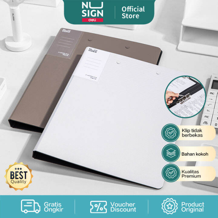 Deli Nusign Double Clamp / Papan Jepit Ukuran A4 Ketebalan 2.0mm ...