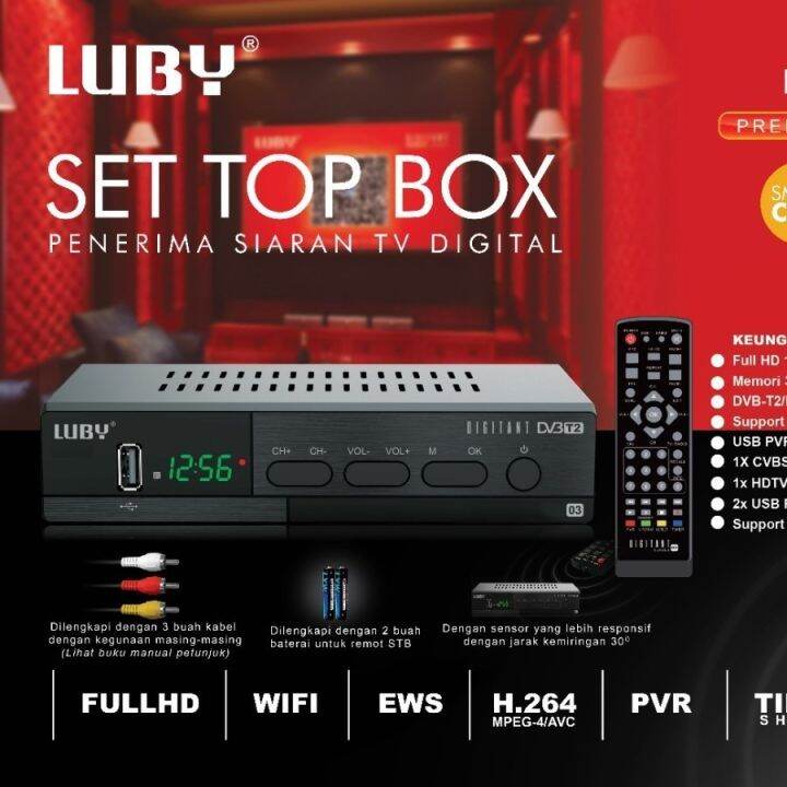 LUBY STB Set Top Box DVB T2 TV Digital | Lazada Indonesia