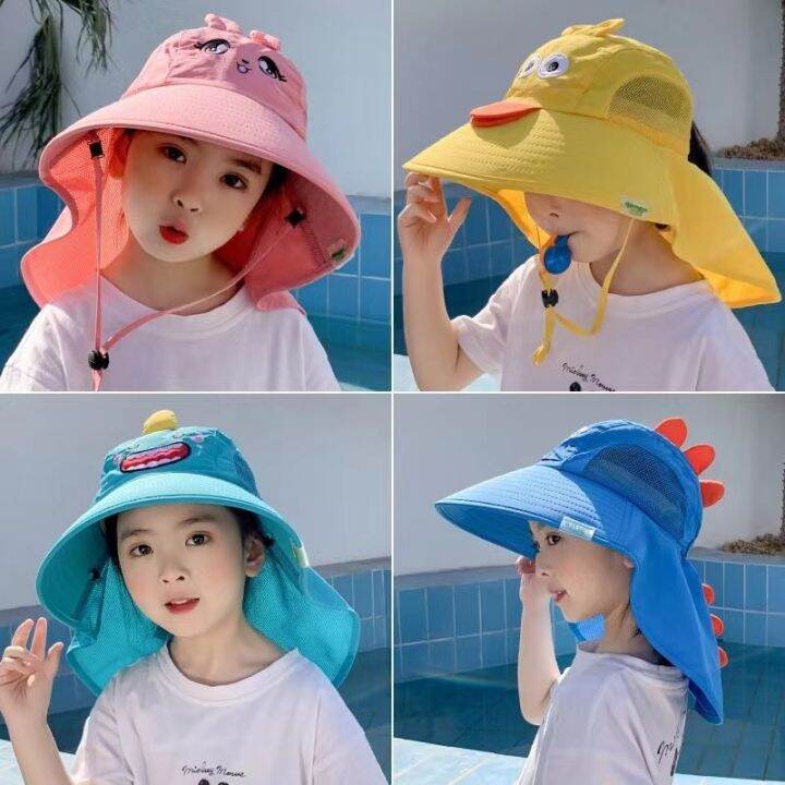 Children's sunscreen Sun hat UV resistant breathable cute hat big brim ...