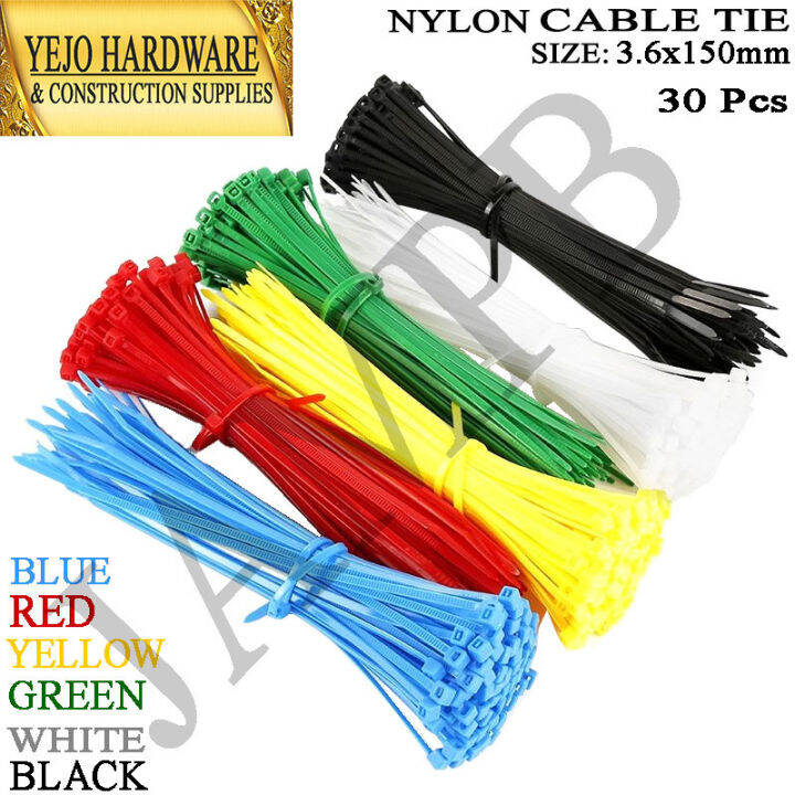 Nylon Cable Tie 3.6x150mm 30 pcs in 1 pack Heavy Duty good quality | By ...