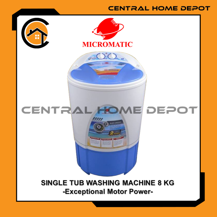 Micromatic Washing Machine 8 KG Single Tub w/Washboard / MWM-850A ...